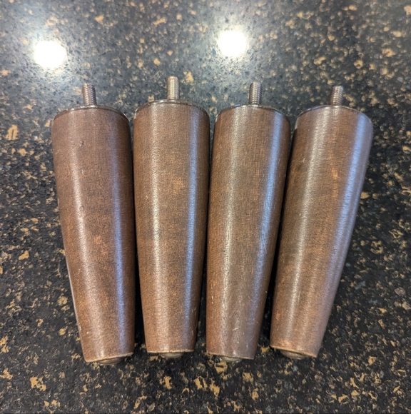 Vintage | Accents | Mcm Set Of 4 Wood Tapered Cone Feet | Poshmark